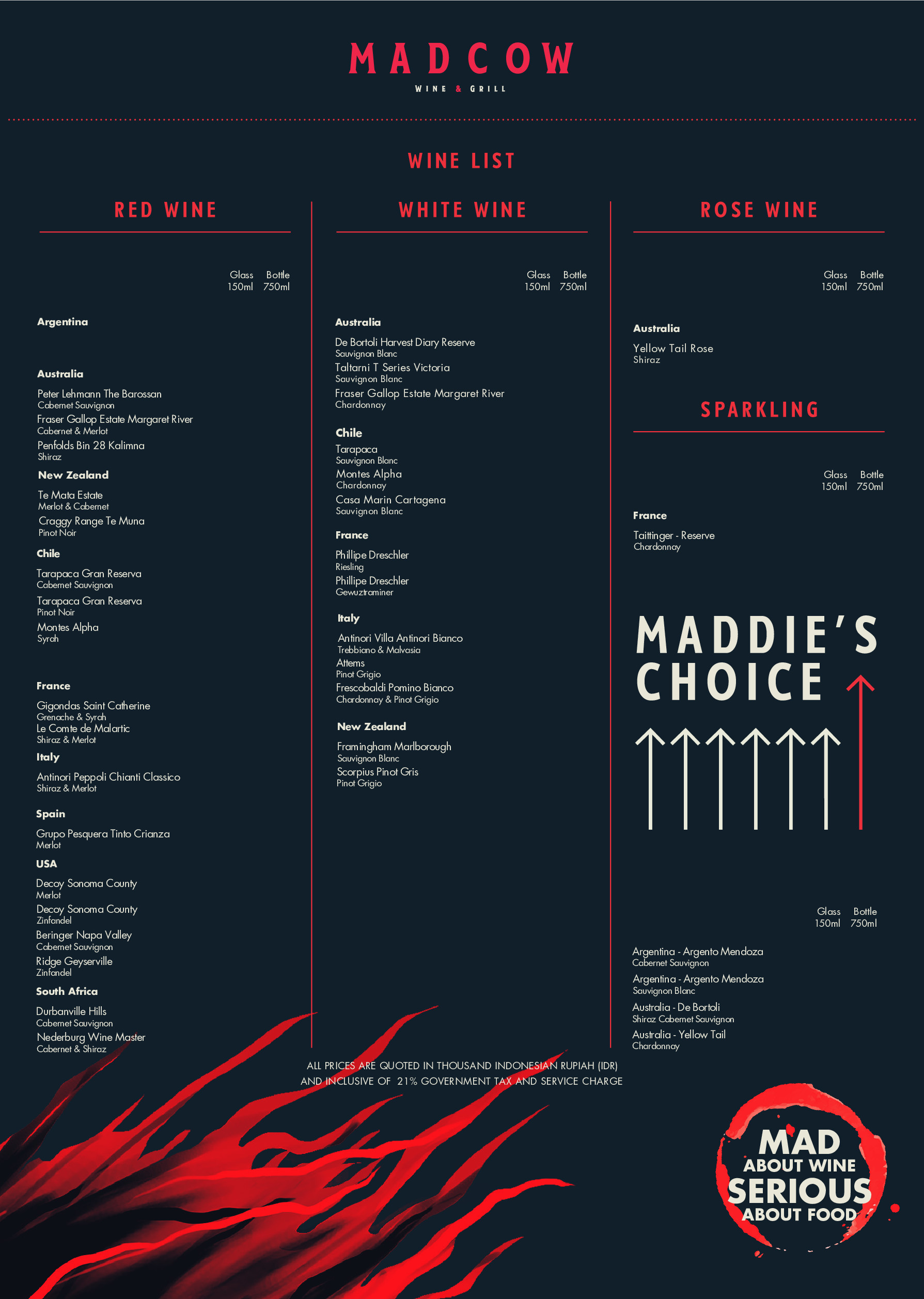 Our Menu - Mad Cow Bandung - Mad Cow Bandung